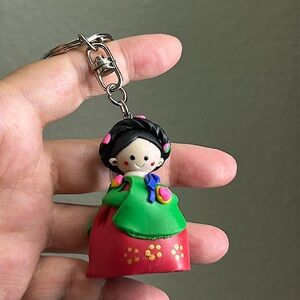 Hand Crafted | Accessories | Nwotclay Korean Girl In Hanbok Keychain ...